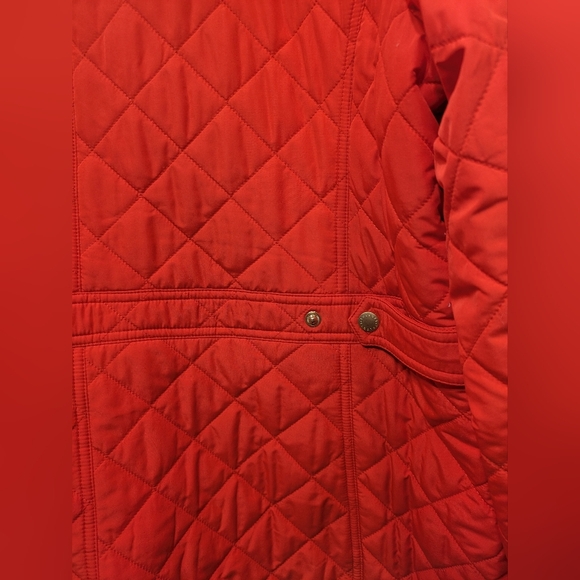 Talbots | Jackets & Coats | Talbots Quilted Barn Jacket In Neon Orange ...